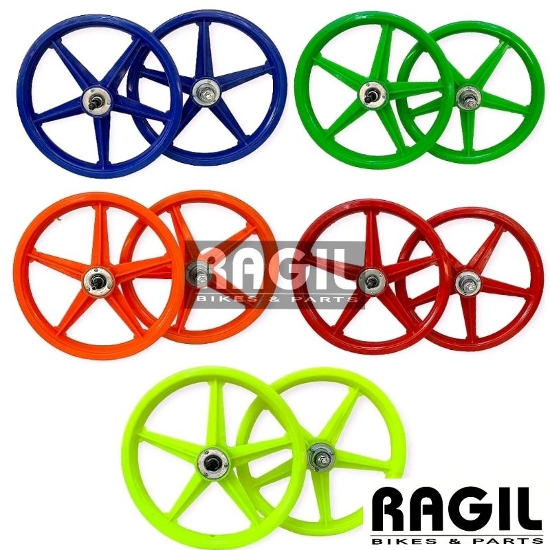 Jual RODA RACING BINTANG SEPEDA 16 INCH BMX VELG PALANG MERAH HIJAU ...