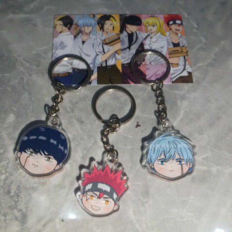Jual Gantungan kunci mini mashle ganci anime mash burneded keychains ...