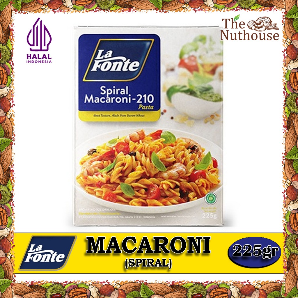 Jual LA FONTE Spiral Macaroni Pasta - 210 225gr [HALAL] | Shopee Indonesia