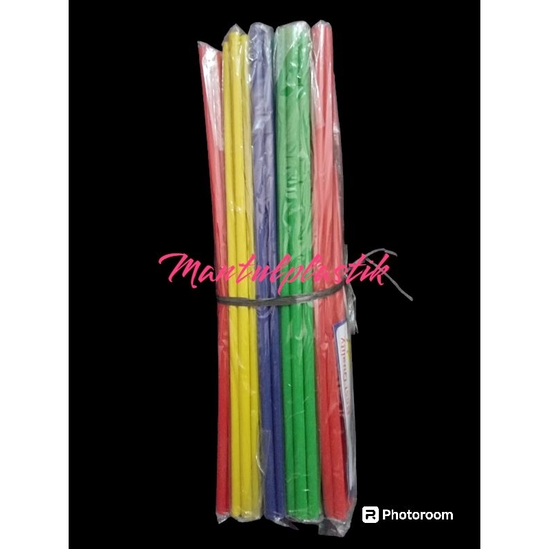 Jual (1 IKAT) Sedotan Plastik Murah / Sedotan Es teh Warna Warni ...