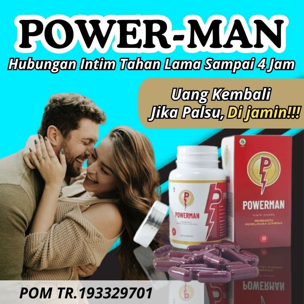 Jual POWERMAN OBAT KUAT HERBAL STAMINA PRIA TERBAIK TAHAN LAMA paling ampuh 100% original ( BPOM ...