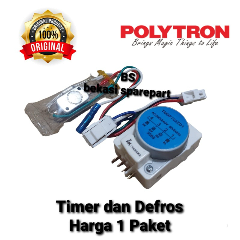 Jual Timer Defrost Bimetal kulkas POLYTRON 2 pintu 1 Set | Shopee Indonesia