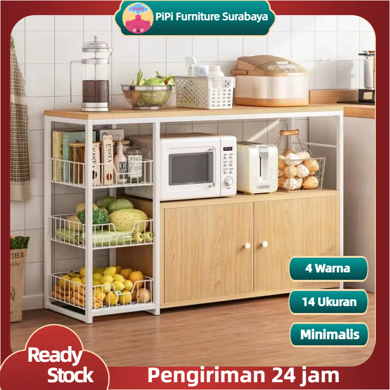 Jual PiPi Furniture Rak Dapur Serbaguna Lemari Dapur Rak Oven Rak ...