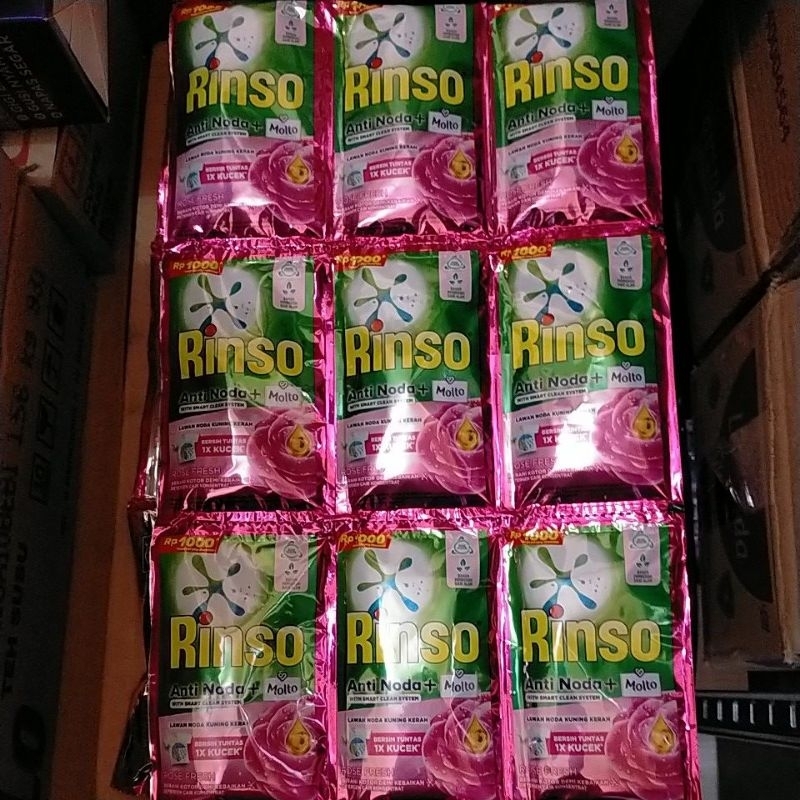 Jual RINSO CAIR ISI 6 SACHET ,PER RENTENG. | Shopee Indonesia