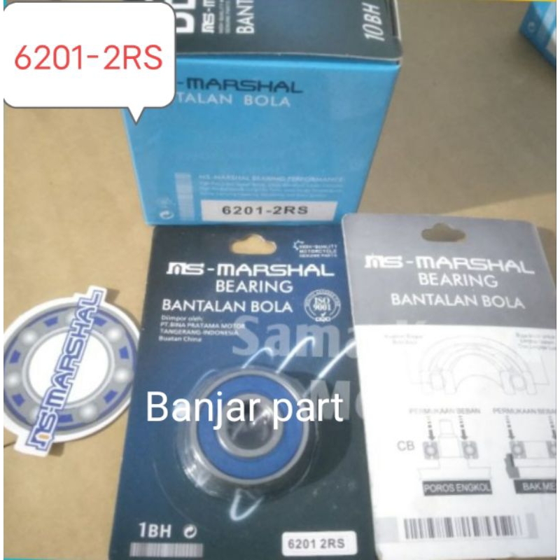 Jual BEARING LAHAR KELAHAR AS RODA DEPAN BELAKANG ALL TYPE 6201-MARSHAL ...