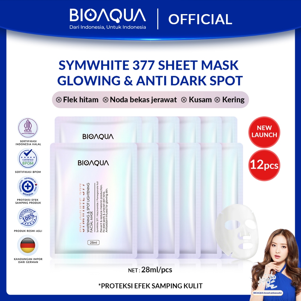 Jual BIOAQUA Sheet Mask Paket Brightening Moisturizing Skin Care Hydrating Essence Face Mask ...
