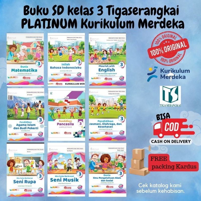 Jual Buku SD Kelas 3 Kurikulum Merdeka Tiga Serangkai Platinum | Shopee Indonesia