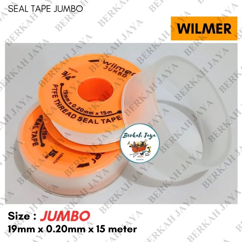 Jual SEAL TAPE JUMBO WILMER 3/4 X 15METER / 3/4"X15M / Seal Tape ...