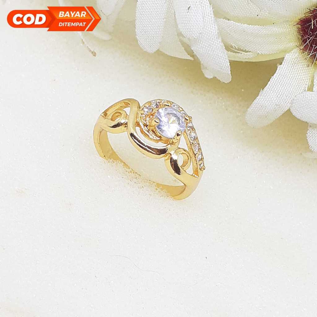 Jual mytitanium-cincin xuping lapis emas model kekinian wanita dewasa ...