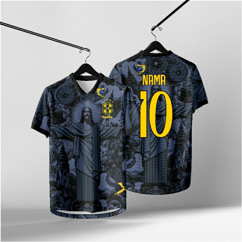 Jual jersey timnas BRAZIL 2024 full printing free nama dan nomor ...