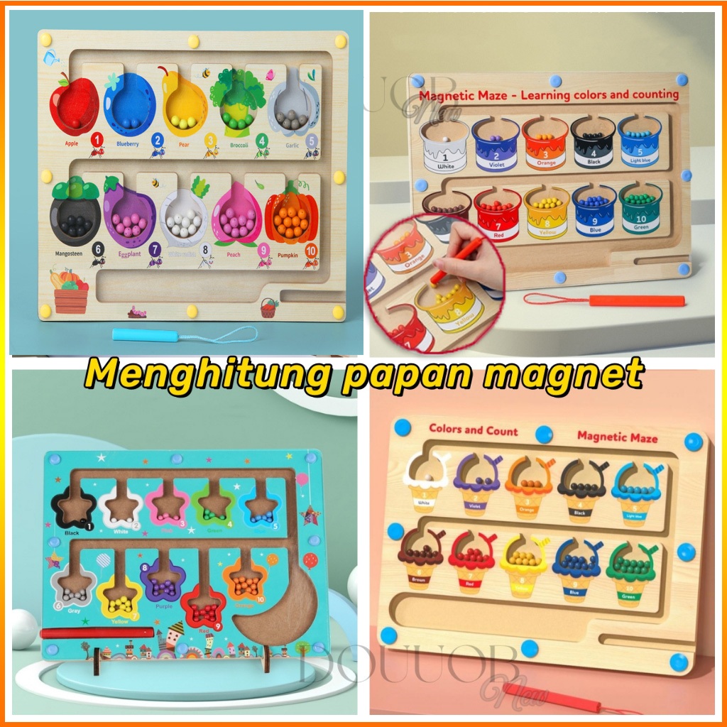 Jual Color Classification Maze Magnetik Berhitung Mainan Sorting Warna ...