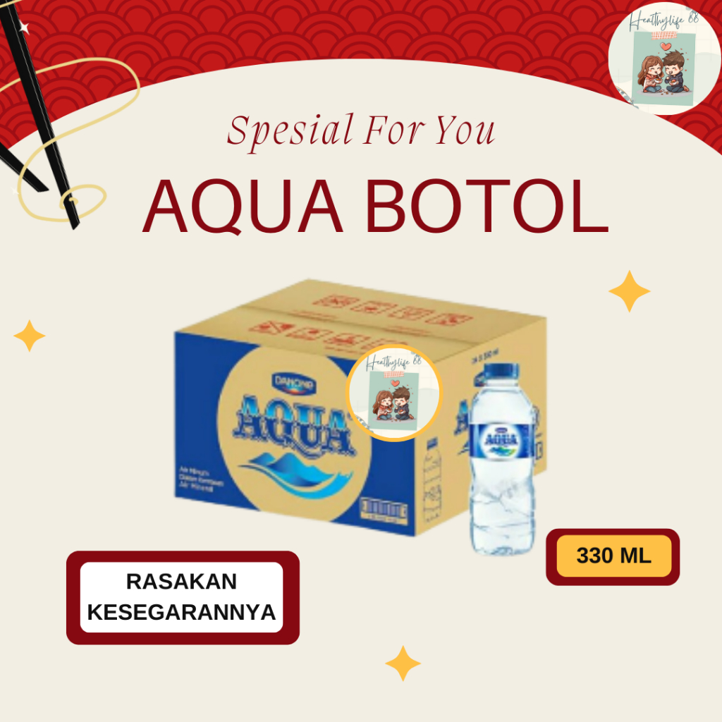 Jual Aqua Air Mineral 330 ml x 24 Botol Mini Kecil Kemasan 1 Dus / Karton By Healthylife88 ...