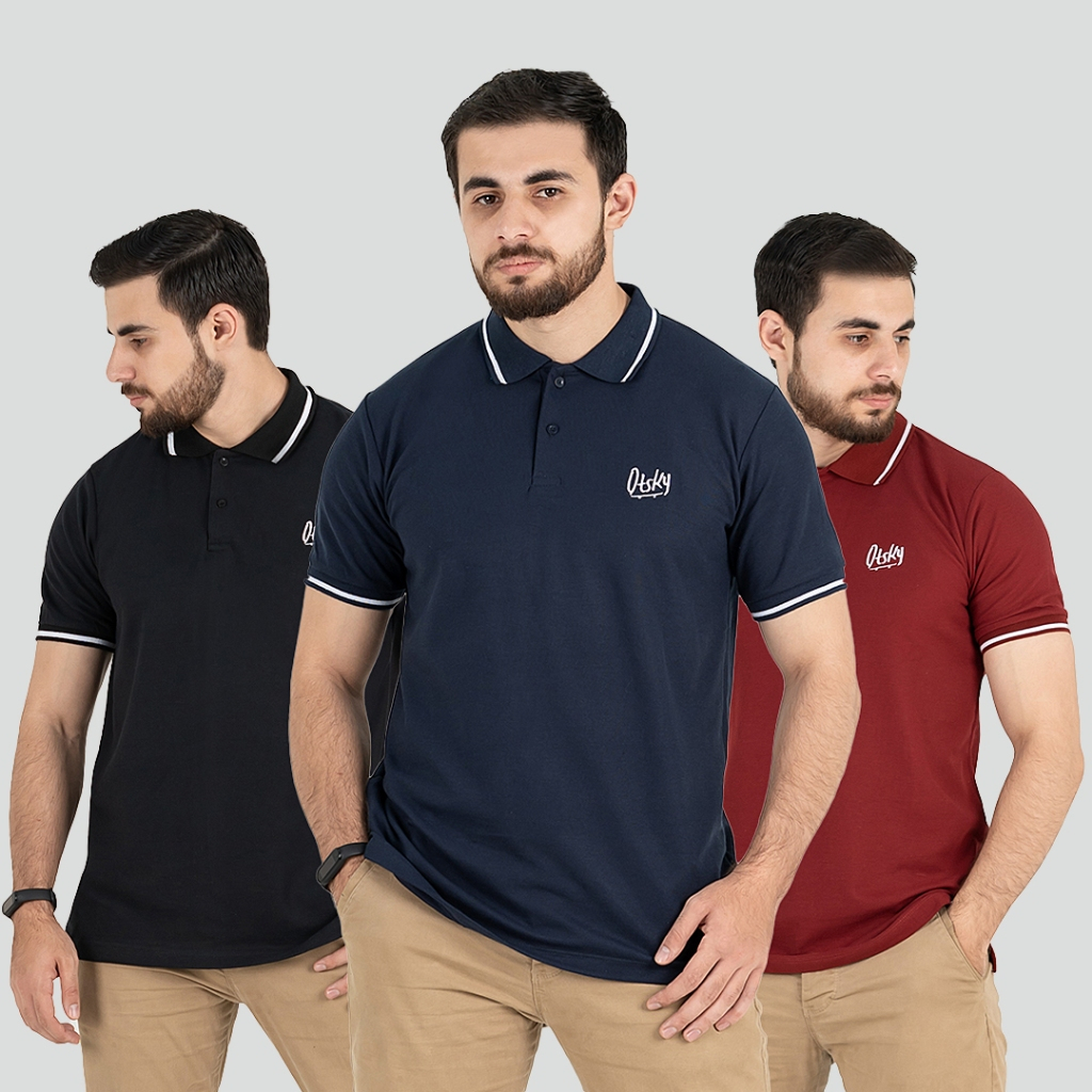 Jual Otsky Polo Shirt Pria List Kerah Series | Shopee Indonesia