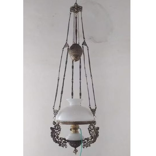 Jual LAMPU GANTUNG KLASIK ANTIK DIAMETER 28CM KEREK HIAS VINTAGE JAWA ...