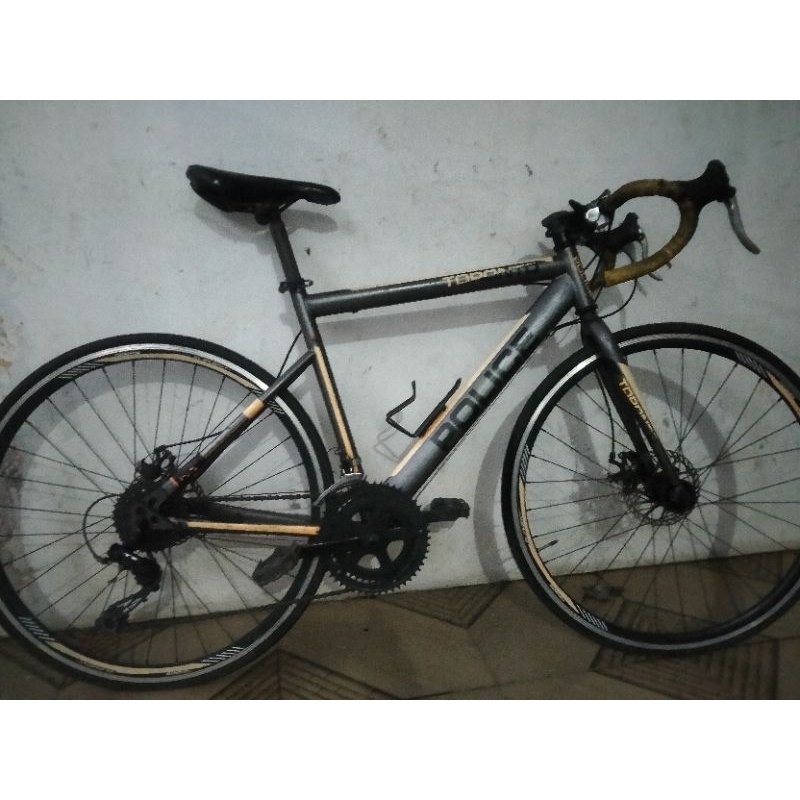 Jual sepeda roadbike police Toronto grey yellow | Shopee Indonesia