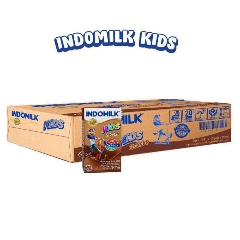 Jual Indomilk Kids Coklat Susu UHT 115 mL [40 Pcs/ 1 Karton] | Shopee Indonesia