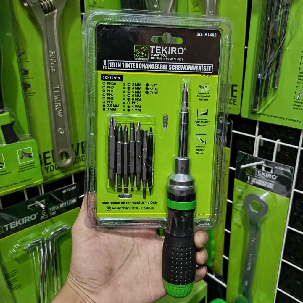 Jual TEKIRO Obeng Set 19 in 1 / Interchangeable Screwdriver Set 19 in 1 ...