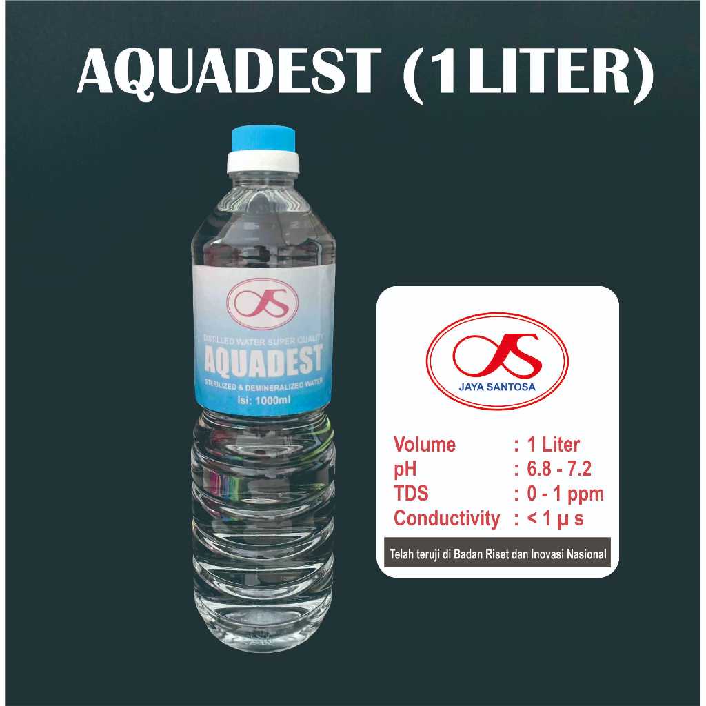 Jual Aquades / Aquadest / Akuades / Air Suling / Distilled Water 1liter ...