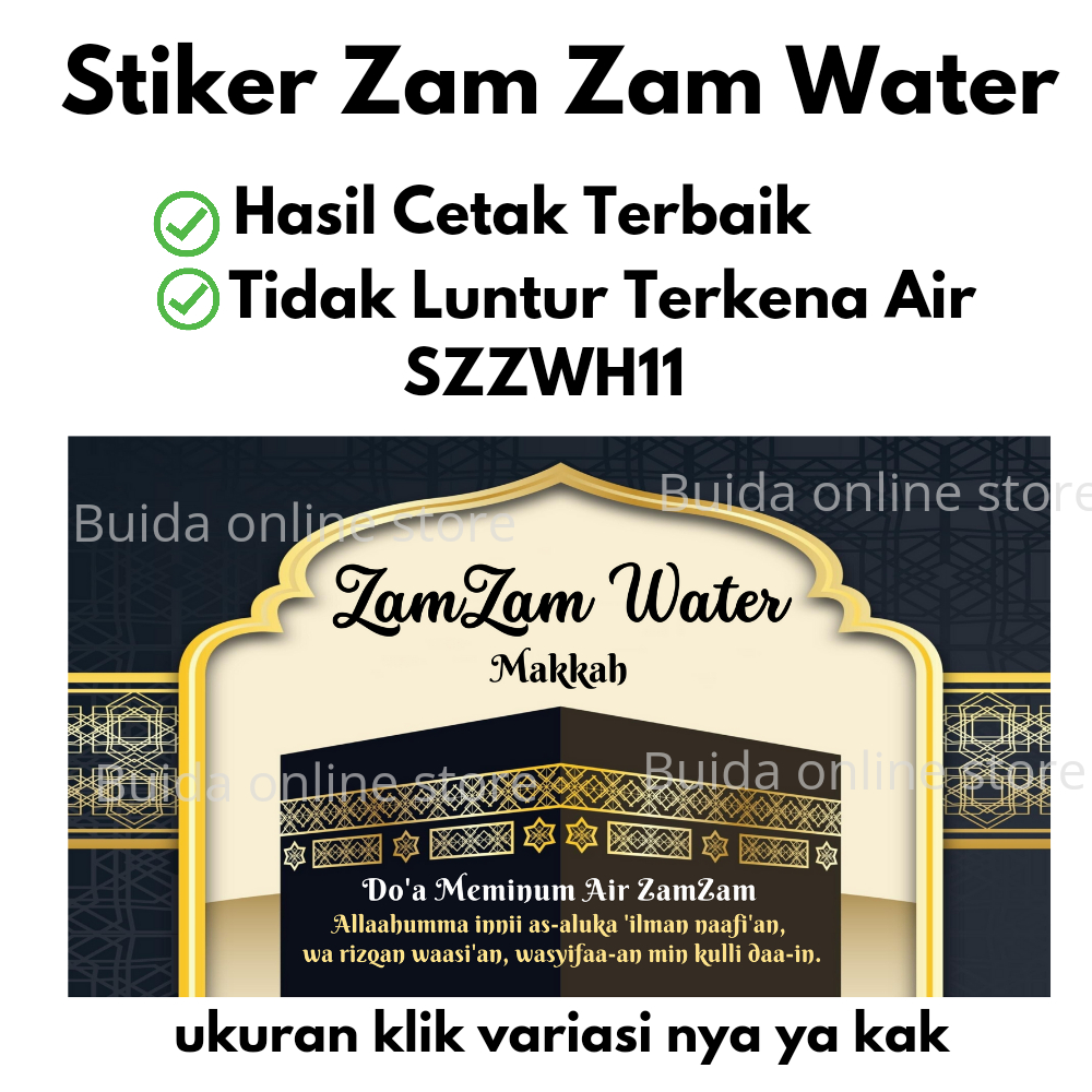 Jual Stiker ZamZam Water Sticker Air Zam Zam Label Kemasan Botol ...