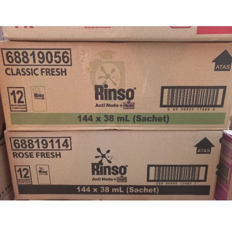 Jual Rinso cair 38 ml isi 144 pcs (1 dus) | Shopee Indonesia