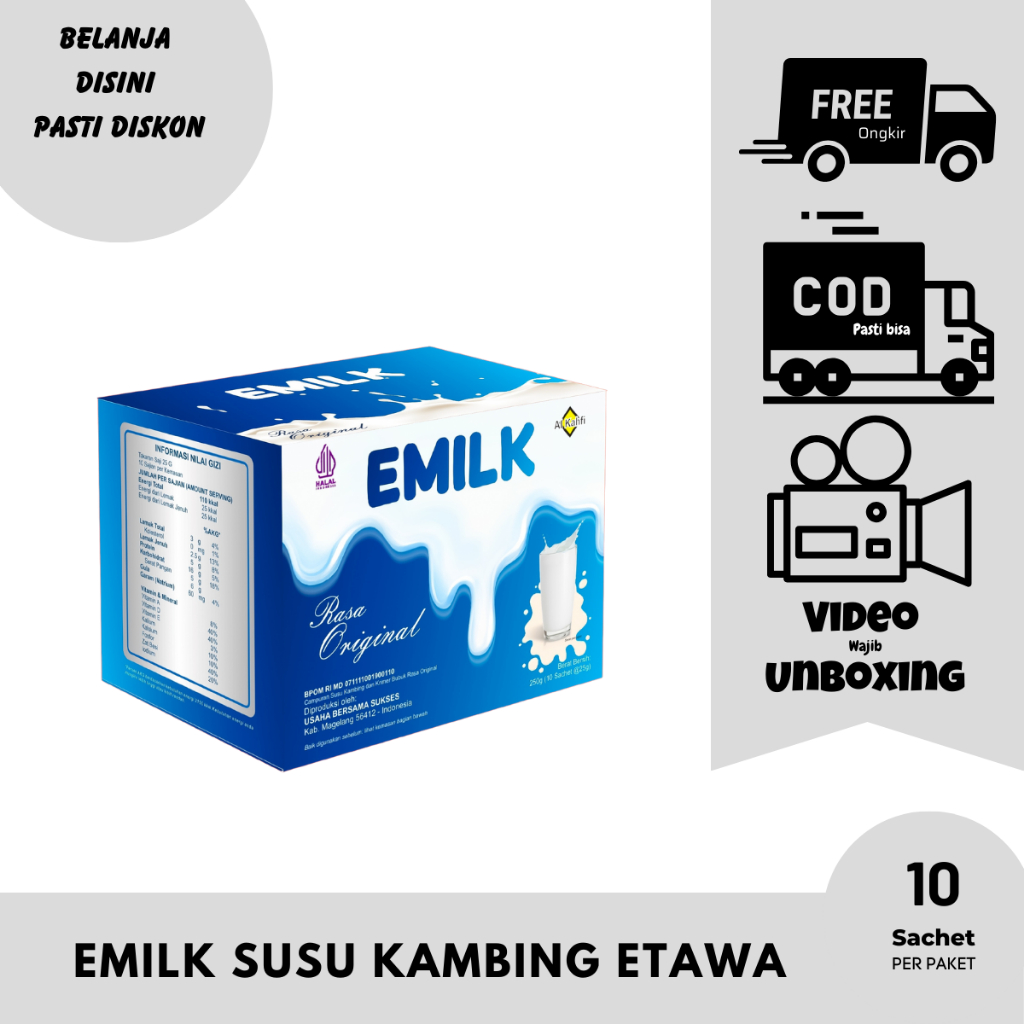 Jual Susu Kambing Etawa Emilk 250gr Rasa Original Isi 10 Sachet ...