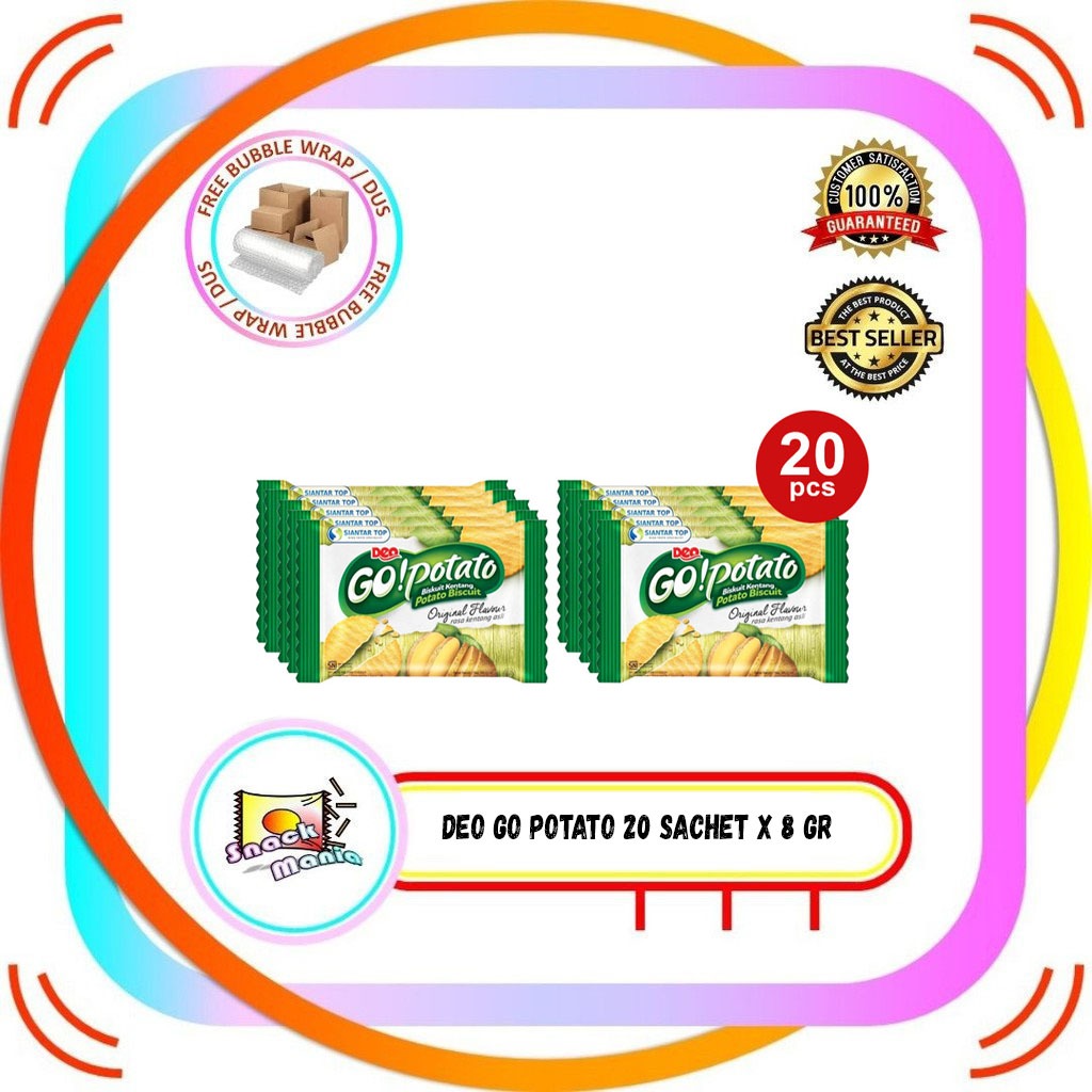 Jual Deo Go Potato Biscuit 8 gr 20 Sachet Renteng GoPotato Biskuit ...