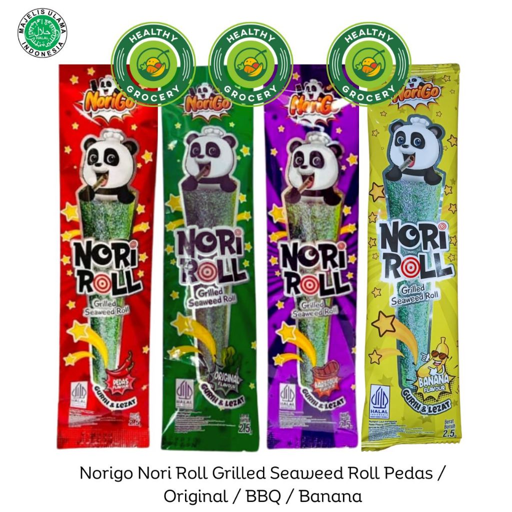 Jual Norigo Nori Roll Grilled Seaweed Roll Original / Pedas / BBQ ...