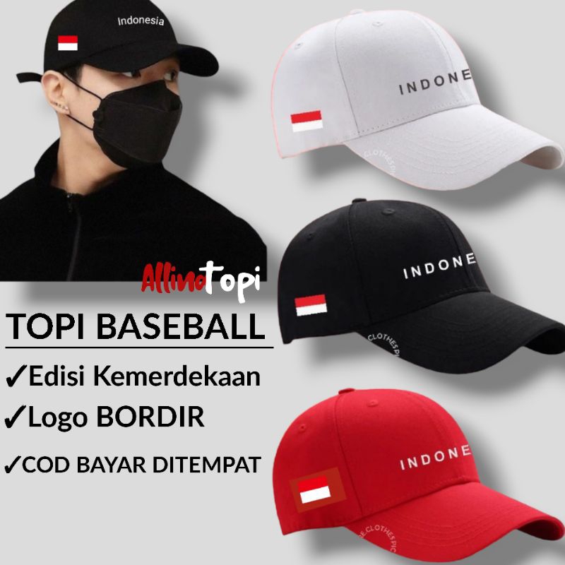 Jual Topi Baseball Dewasa Spesial HUT Kemerdekaan Bordir Bendera ...