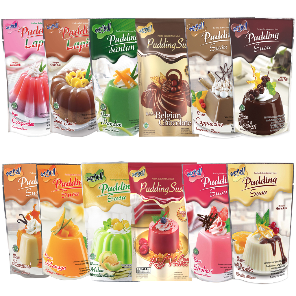 Jual Pudding Nutrijell Nutri Jell Puding Susu Santan Lapis | Shopee ...