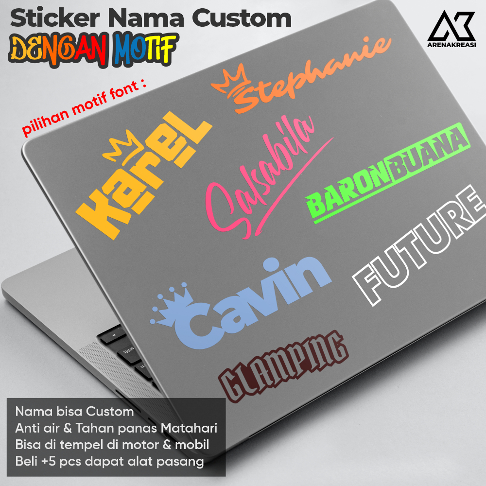 Jual Stiker Nama Pakai Mahkota Cutting Sticker nama Sepeda motor King ...