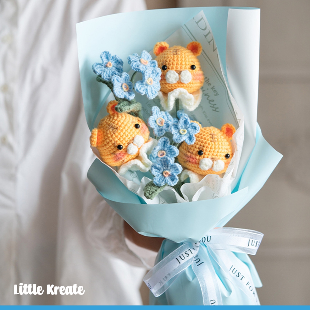 Jual DIY Flower Bouquet / Doll Crochet (BELUM JADI) - Paket Rajut Buket ...