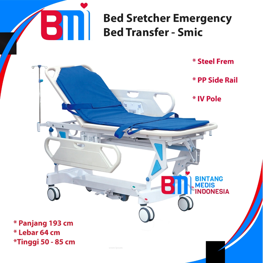 Jual Bed Emergency - Bed Stretcher UGD / IGD Pasien - Bed Transfer ...