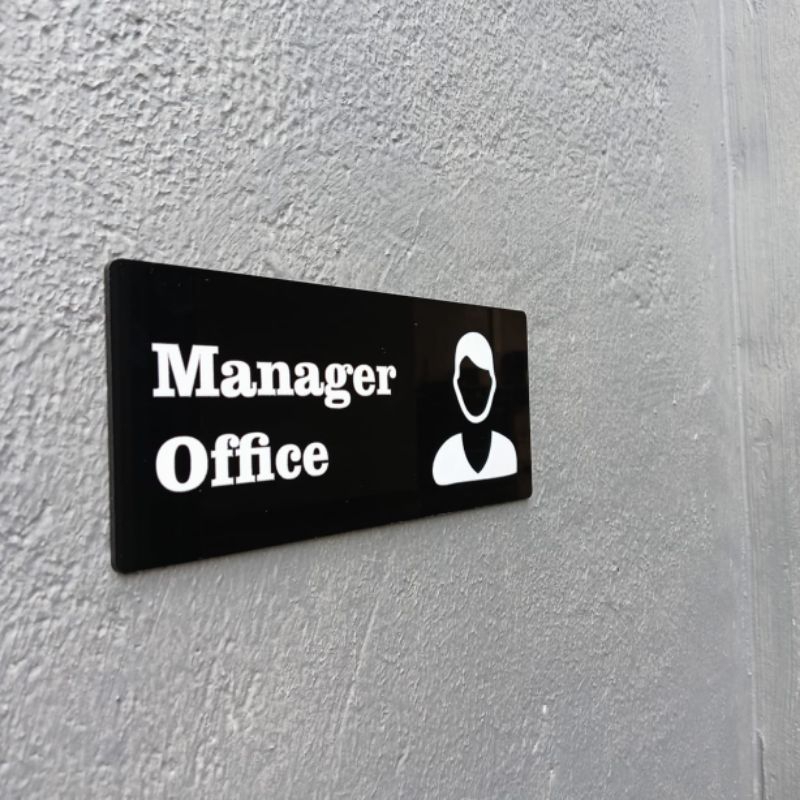 Jual Sign Acrylic Manager Office | Sign Manager Office - Manager office ...