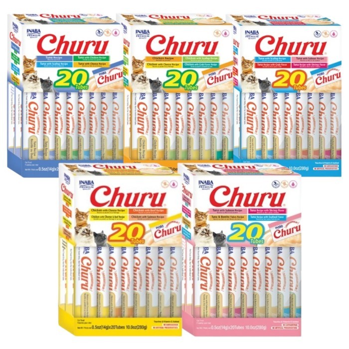 Jual Inaba Churu Box Tuna Seafood Chicken Beef 20 Pcs x 14 GR Snack ...