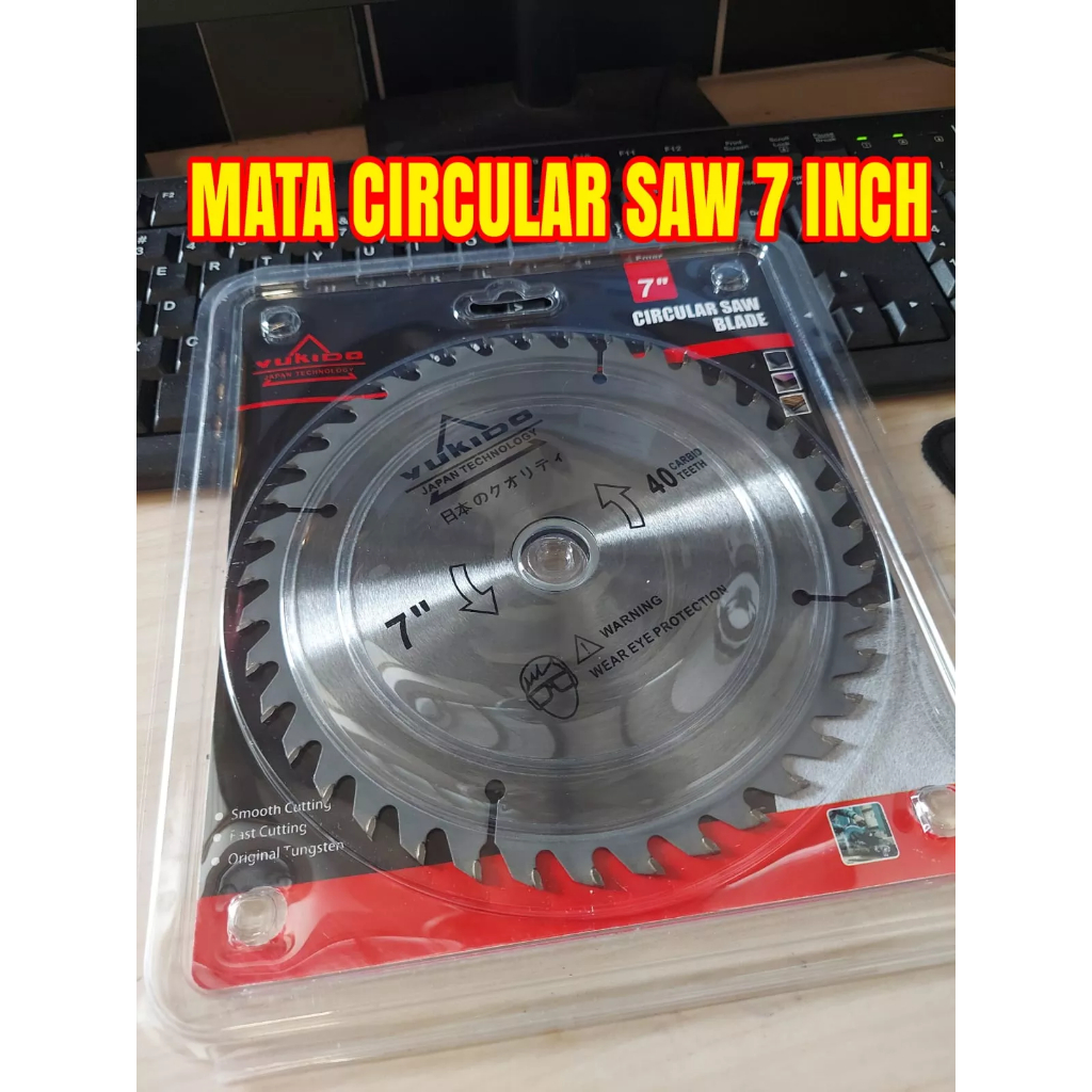 Jual mata gergaji kayu 7 inch / mata gergaji kayu 7x40t fujiyama / mata circular saw kayu tct 7 ...
