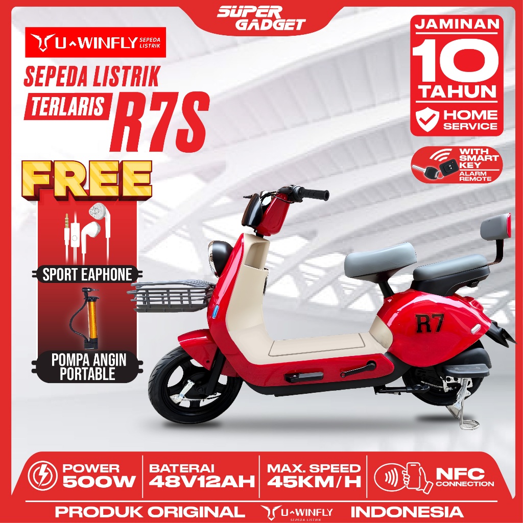 Jual UWINFLY R7S Sepeda Listrik 48V 12Ah Garansi Resmi | Shopee Indonesia