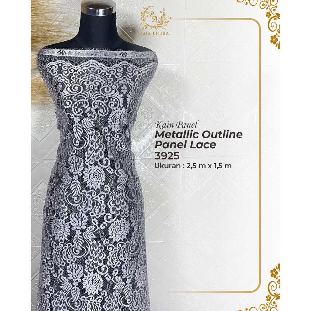 Jual Kain Panel Metallic Outline Panel Lace yang Mewah dan Elegan ...