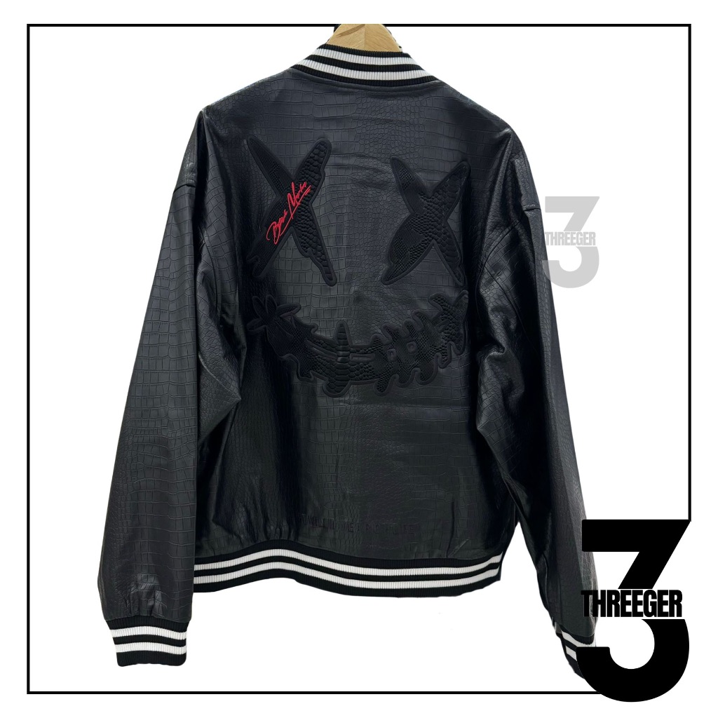Jual RIC Ricky Is Clown Black Mamba Varsity Jacket Black Original ...