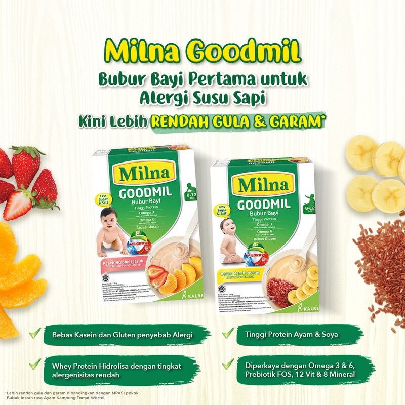 Jual Milna GOODMIL Bubur Bayi 8-12 bln 120g | Shopee Indonesia