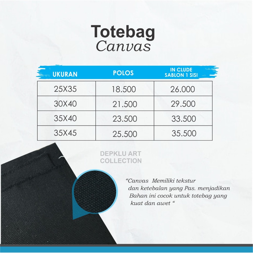 Jual Tas Tote Bag Custom | Goodie Bag Totebag canvas Sablon Custom ...