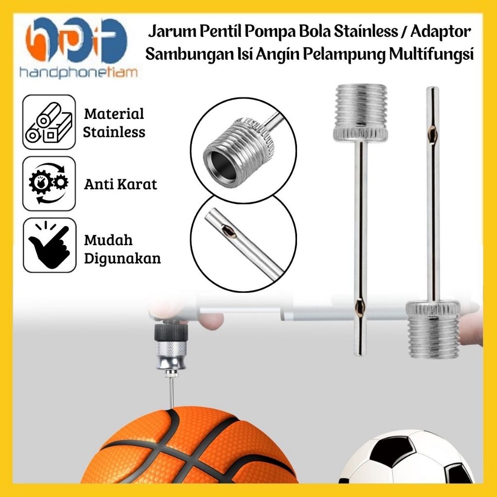 Jual Pentil Jarum Pompa Cop Bola / Adaptor Kepala Sambungan Isi Angin ...