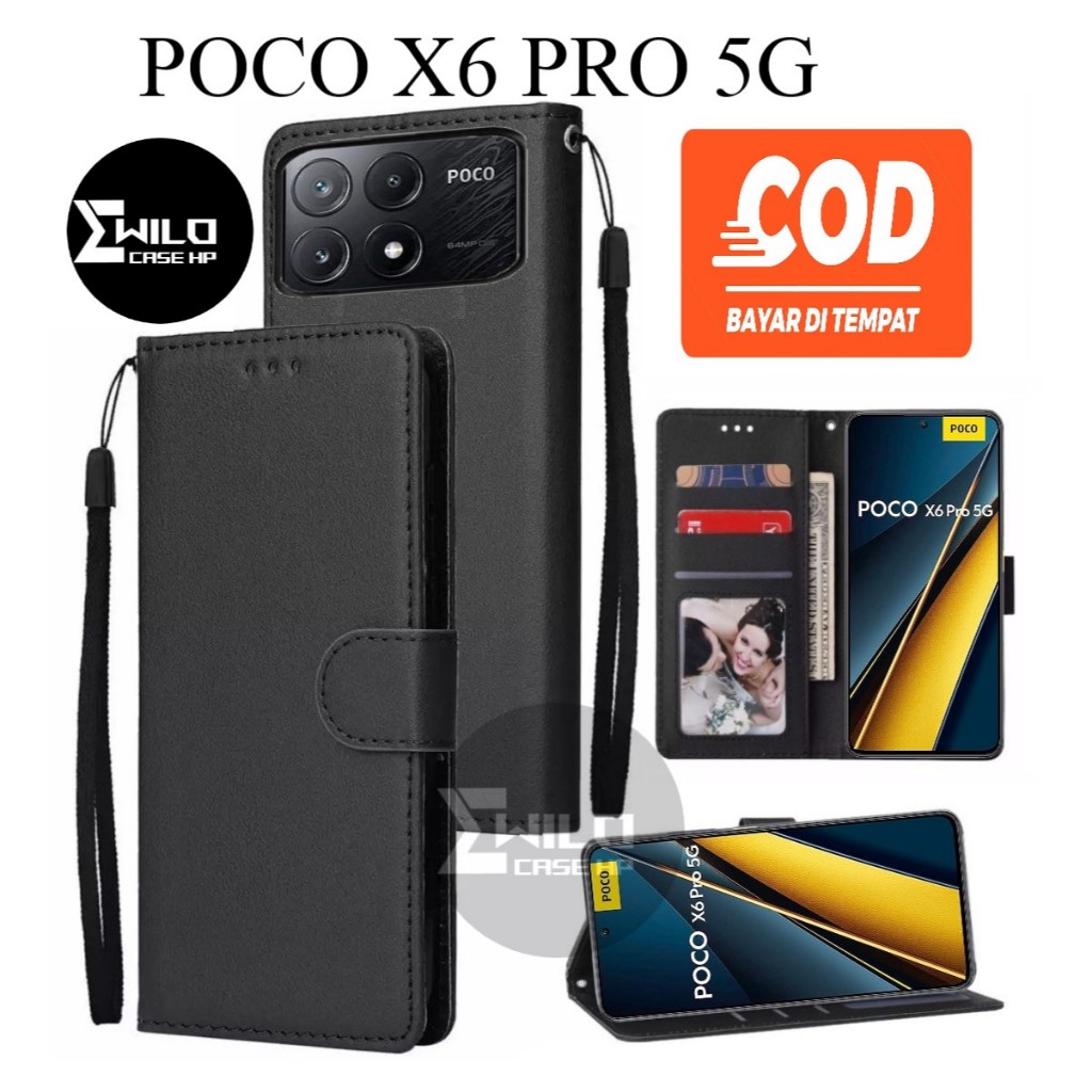 Jual Case Flip Wallet Xiaomi Poco X6 Pro 5G Premium Case Flip Wallet ...