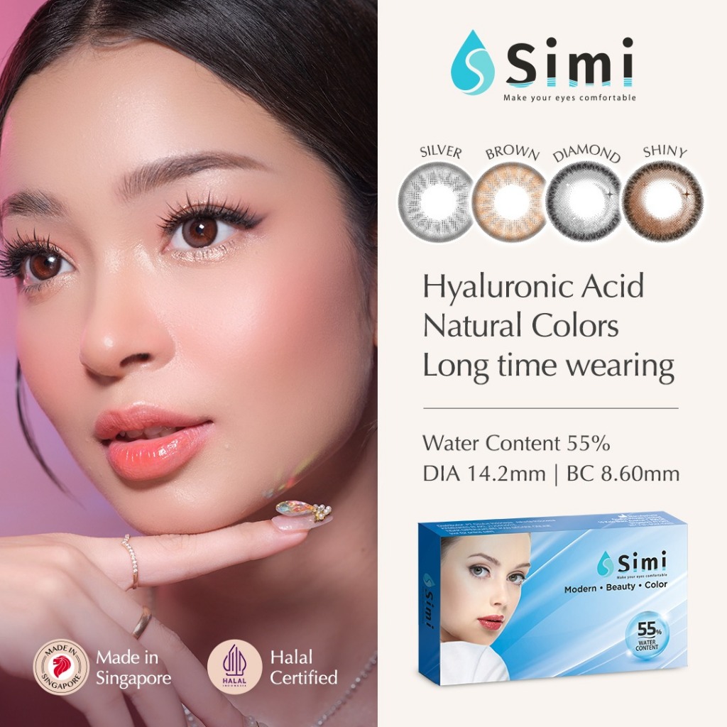 Jual SIMI COLOR dan SIMI BLACK Softlens Dia. 14.20mm Natural Looks Made ...