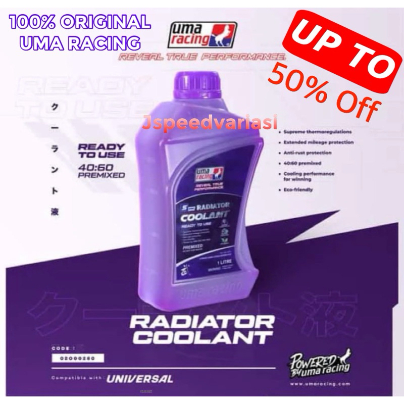 Jual Air Radiator Uma Racing Isi 1Liter Radiator Coolant Uma 100% ...