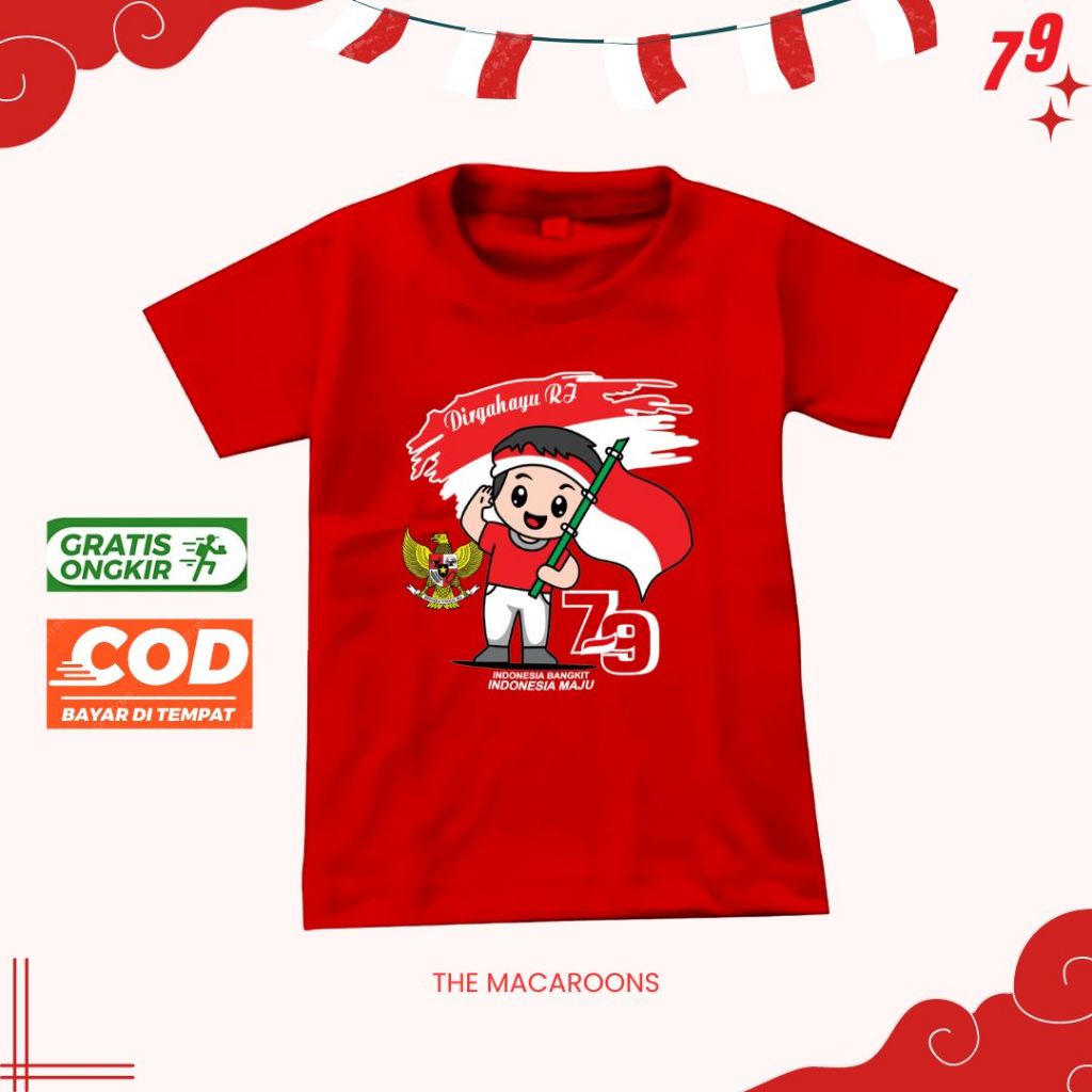 Jual Kaos Distro Anak 17 Agustus / Baju Kemerdekaan Indonesia Dirgahayu Bendera Merah Putih ...