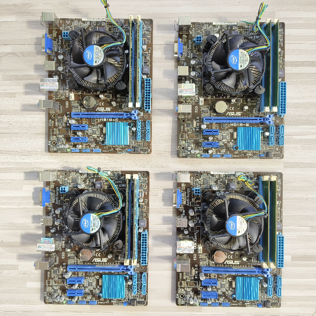 Jual MOBO ASUS H61 + i3 3240 3.4GHZ + RAM 8GB + FAN LGA 1155 DDR3 ...
