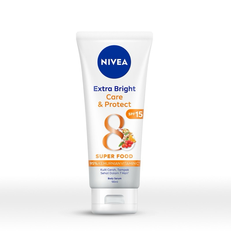 Jual Nivea Body Serum Care n protect 180ml Nivea Extra bright Body serum Super Food | Shopee ...
