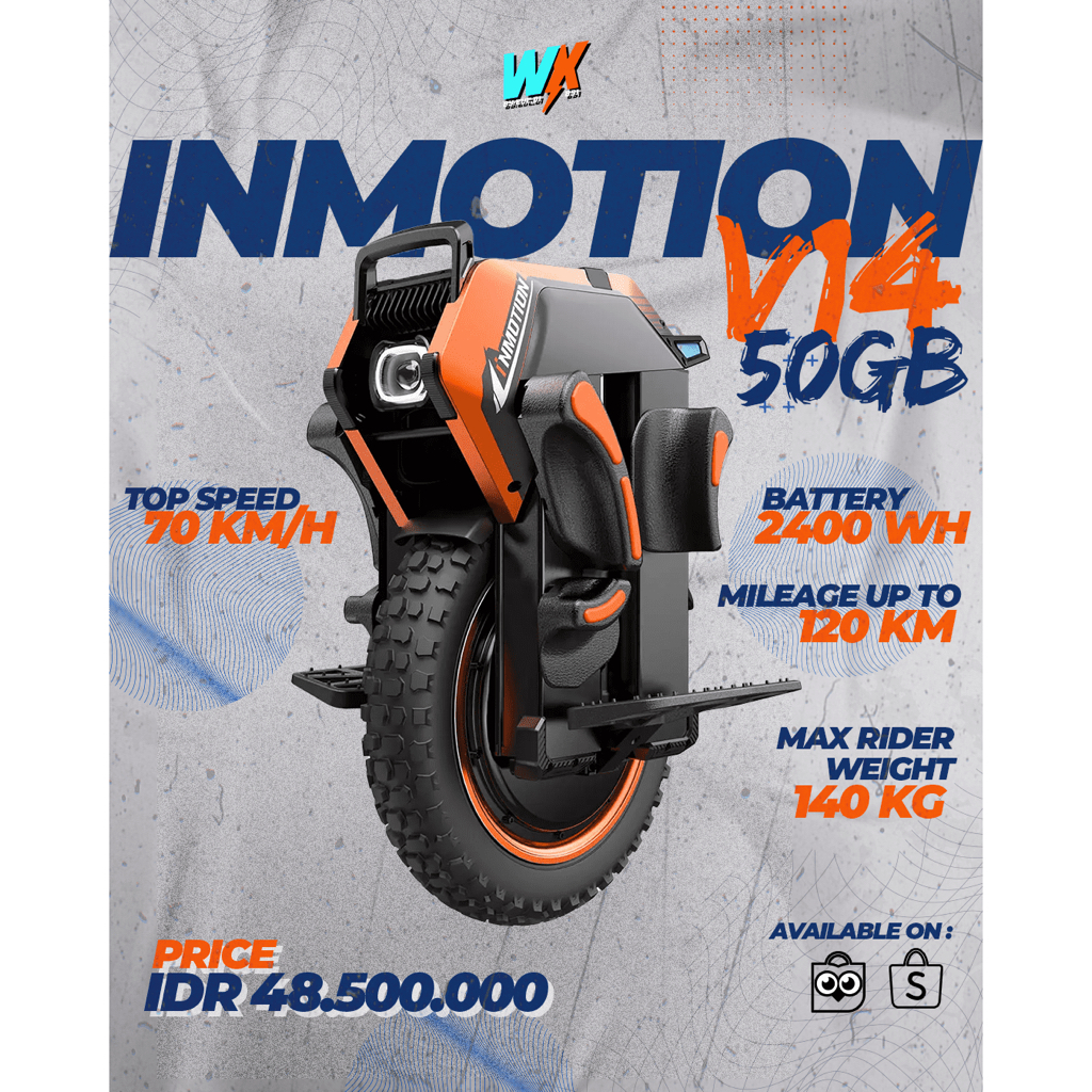Jual Inmotion V14 50GB Electric Unicycle | Shopee Indonesia