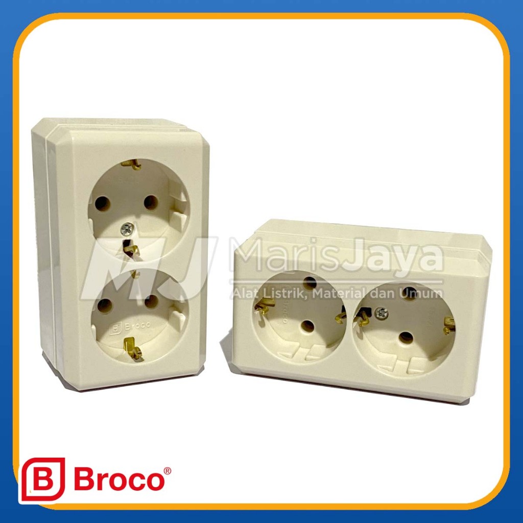 Jual Stop Kontak Arde BROCO Art.15420 2 Lubang Outbow (OB) | Shopee ...