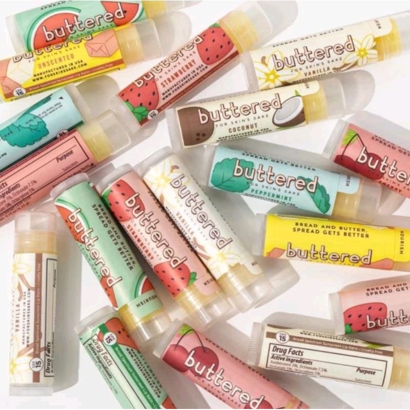 Jual BUTTERED Premium Lip Balm SPF 15 | Shopee Indonesia